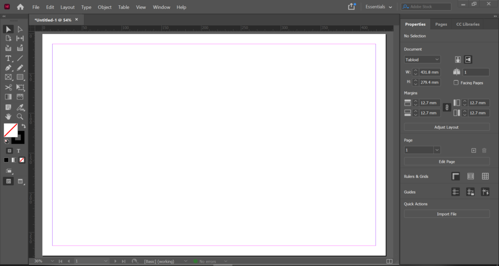 Adobe InDesign: Starting a New Project – E-learning Help Guides