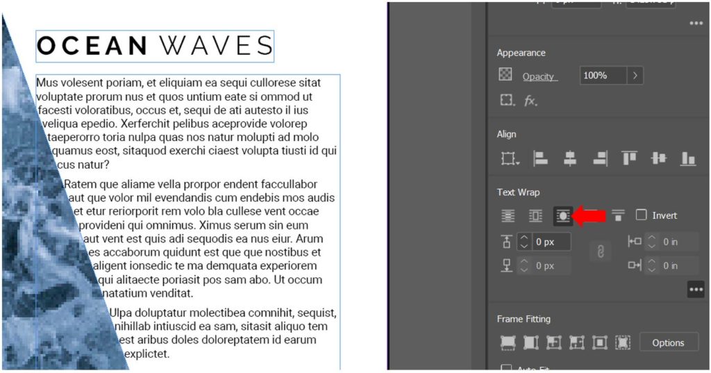 Adobe InDesign Text Wrap & Image Reshape guide – E-learning Help Guides