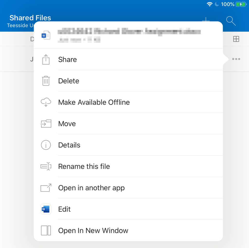 Submitting Large Files to Assignments using OneDrive (iPad) – E-learning Help Guides