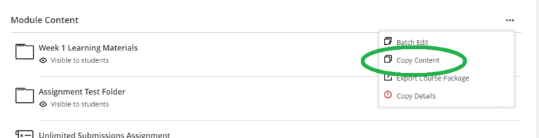Copying Content (Course Copy) in Blackboard Ultra – E-learning Help Guides