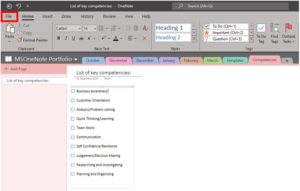Microsoft OneNote: Using as an e-Portfolio – E-learning Help Guides