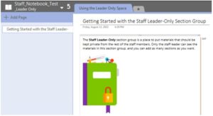 Microsoft OneNote Staff Notebook – E-learning Help Guides
