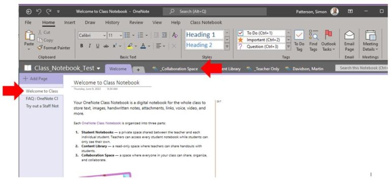Microsoft OneNote: Class Notebook – E-learning Help Guides
