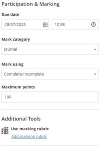 Blackboard Ultra: Setting up and configuring Journals – E-learning Help ...