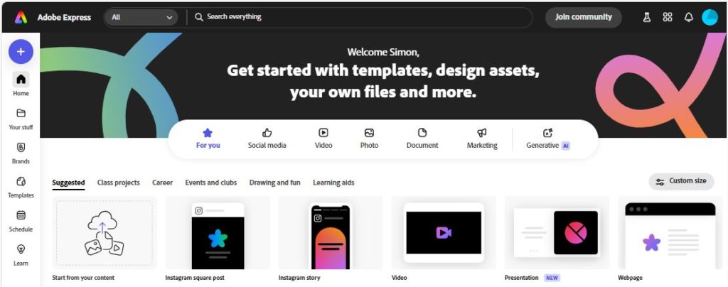 Adobe Express: Create an animated character with Audio – E-learning ...