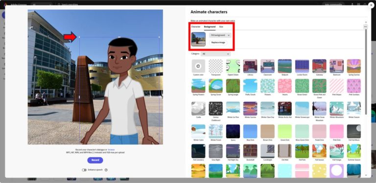 Adobe Express: Create an animated character with Audio – E-learning ...