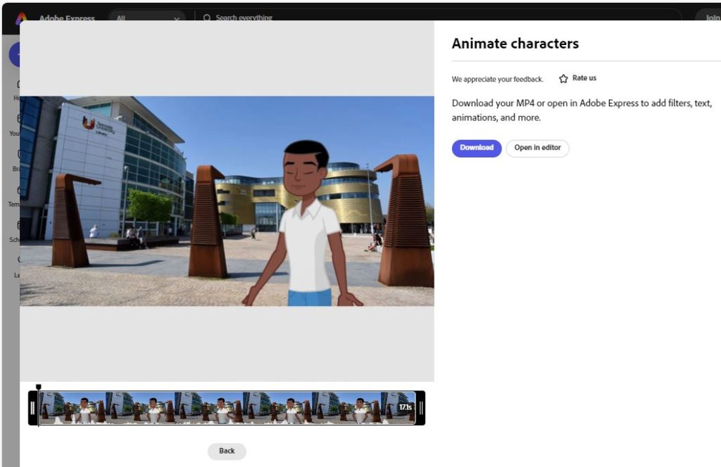 Adobe Express: Create an animated character with Audio – E-learning ...
