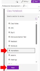 Microsoft OneNote: Creating and assessing student work – E-learning Help Guides