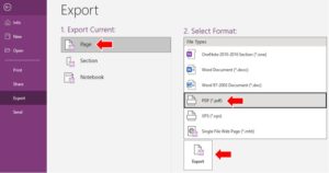 Microsoft OneNote: Exporting student work – E-learning Help Guides