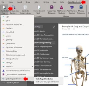 Microsoft OneNote: Distribute and Remove Content in Class Notebook – E ...