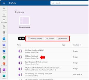 Microsoft OneNote: Setting up a Class Notebook (via Blackboard, MS Teams and OneNote App) – E ...