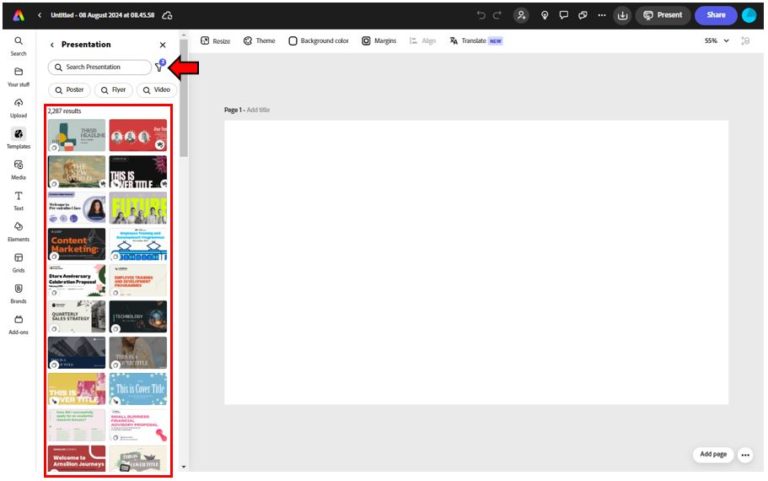 Adobe Express: Creating a Presentation – E-learning Help Guides