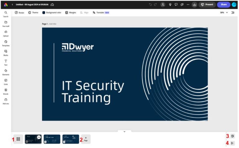 Adobe Express: Creating a Presentation – E-learning Help Guides