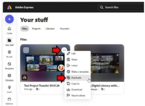 Adobe Express: Copying Files & Projects to other Adobe Express Accounts ...